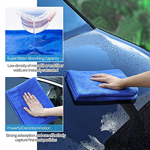 3/5/10 Pack Large Car Drying Towels, 24β x 60β Microfiber Car Wash Towels, Ultra Absorbent Microfiber Car Towels, Lint and Scratch Free Microfiber Towels, Thick Towers for Car, Truck, SUV (3 Pack)