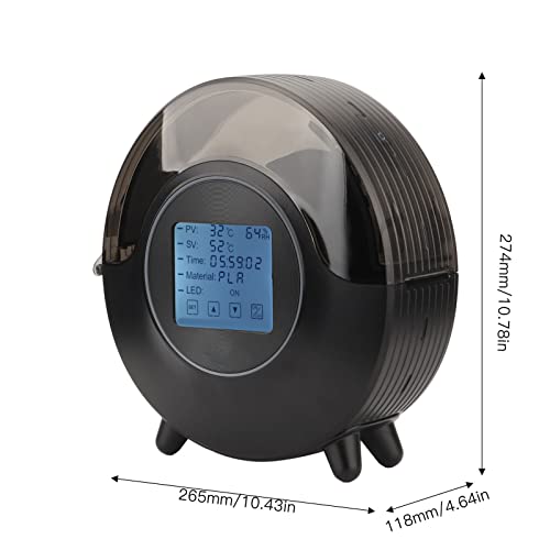 3D Printer Consumables Drying Box, High Efficiency PLA Filament Dryer Adjustable Temp and Time 100‑240V Touch Screen Easy to Operate for Removing Moisture(US Plug)
