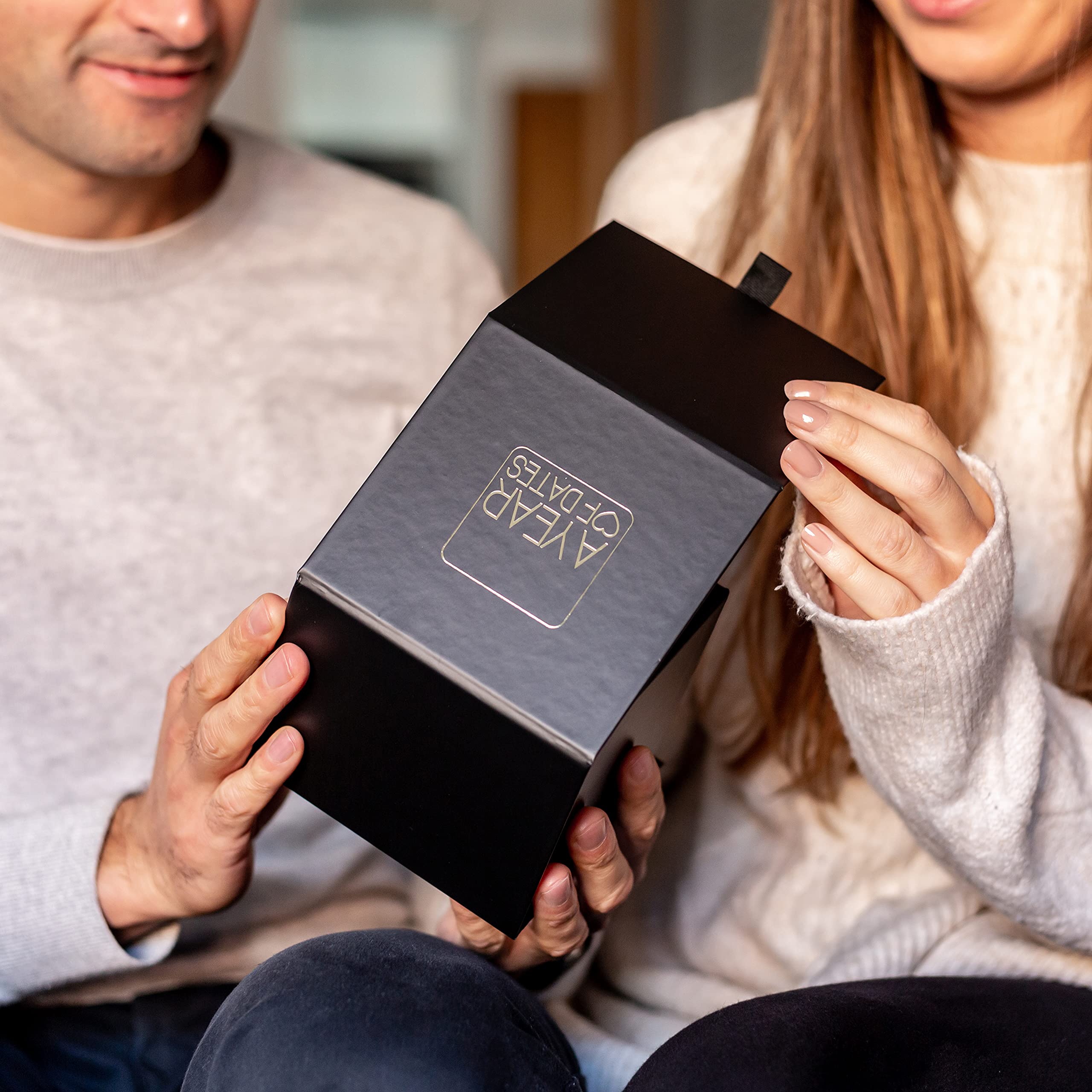 A Year Of Dates: Surprise Edition - Christmas gift. A Date Night Box with Sealed Date Ideas, Perfect Paper Wedding Anniversary present. Couple Date Night Ideas
