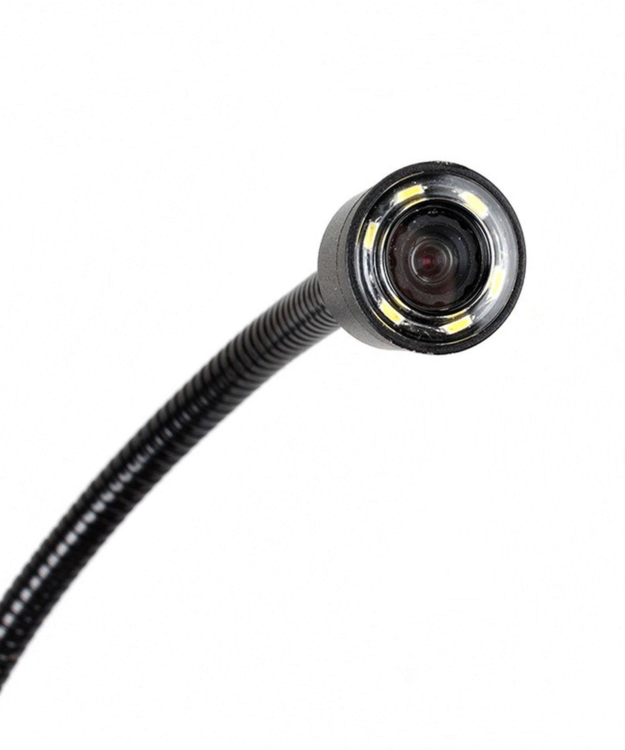 5m Retractable Pole Inspection Camera Telescoping Pole Camera Search Rescue Pole Camera Telescopic Search Camera with HD Digital Camera, LED Lights, 7 inch Screen, Audio Video Record and Take Picture