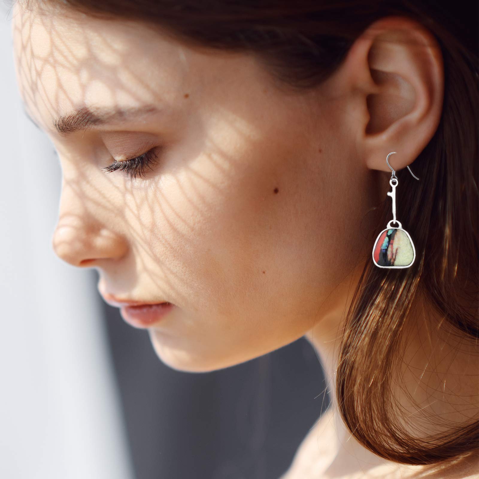 16 Pairs Crystal Drop Dangle Earrings Multi-shaped Quartz Stone Earrings Multi-color Pendant Earrings for Women (Classic Style)