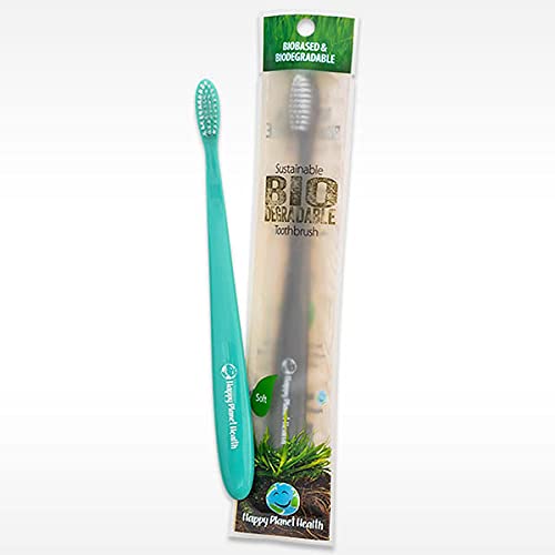 HDP Happy Planet Biodegradable Toothbrush Floss Color:Biodegradable Size:Pack of 4 with Bonus