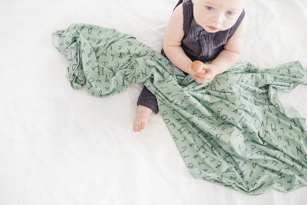 Copper Pearl Large Premium Knit Baby Swaddle Receiving Blanket Poe