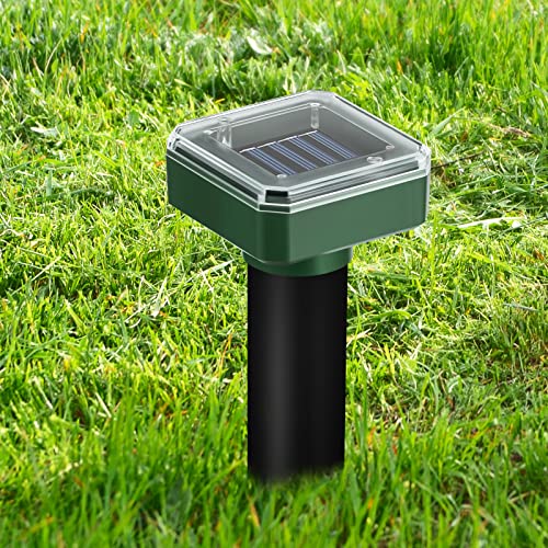 8 Pack Mole Repellent Solar Powered Solar Mole Repellent Ultrasonic Vole Groundhog Repellent Outdoor Waterproof Sonic Repellent Spikes Drive Away Burrowing Animals from Lawns and Yard