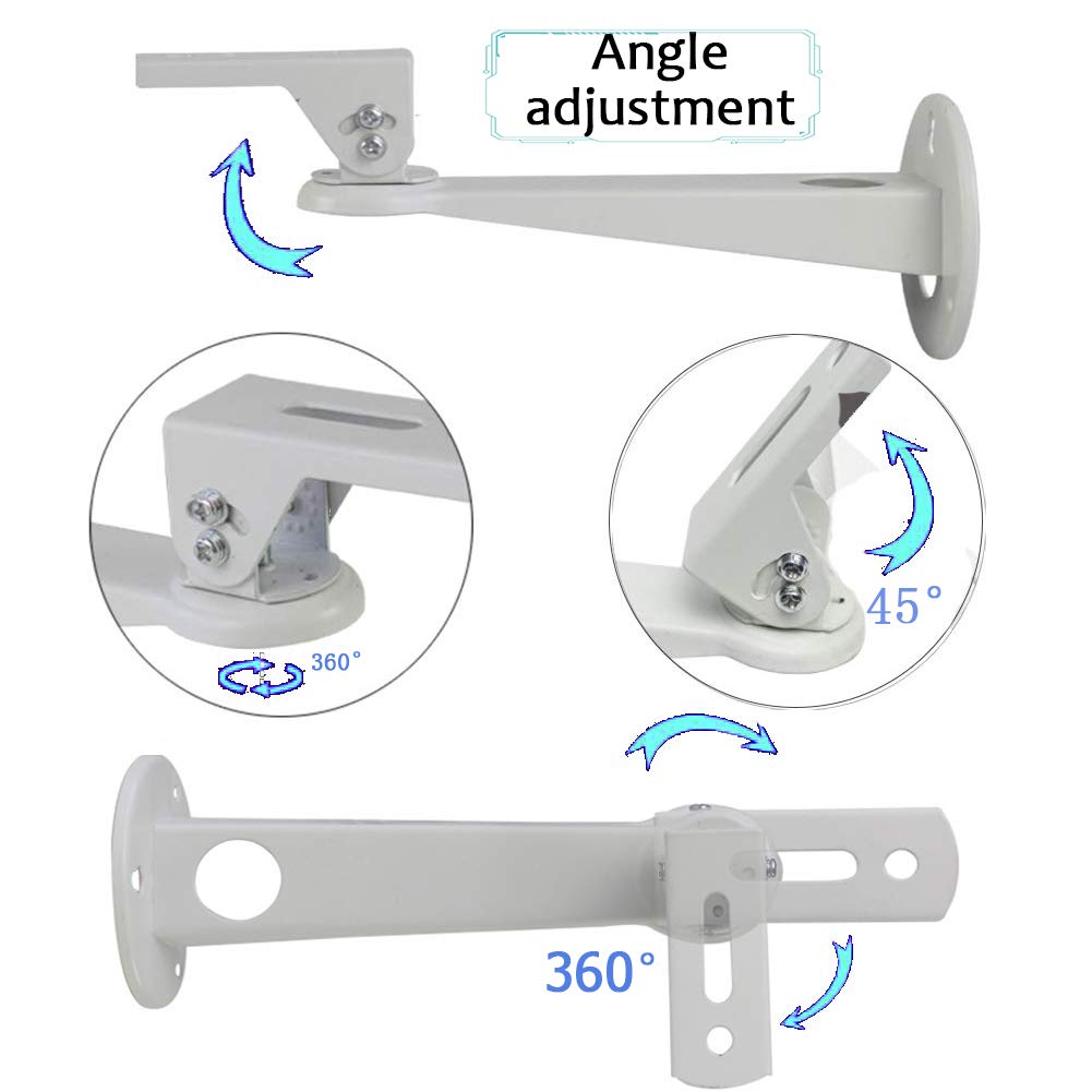 2-Be-Best Mini Projector Wall Mount 360°Rotation 7.8” Length 11 lbs Load Projector Hanger with Screw Thread Adapters Mini Projector Camera Camcorder Mount White