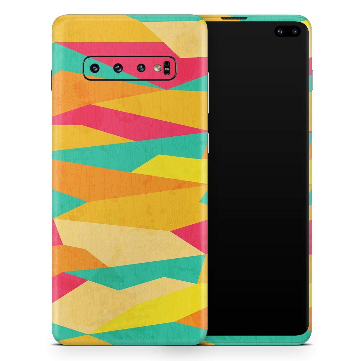 DesignSkinz Vibrant Bright Colored Connect Pattern Protective Vinyl Decal Wrap Skin Cover Compatible with The Samsung Galaxy S20 (Screen Trim & Back Glass Skin)