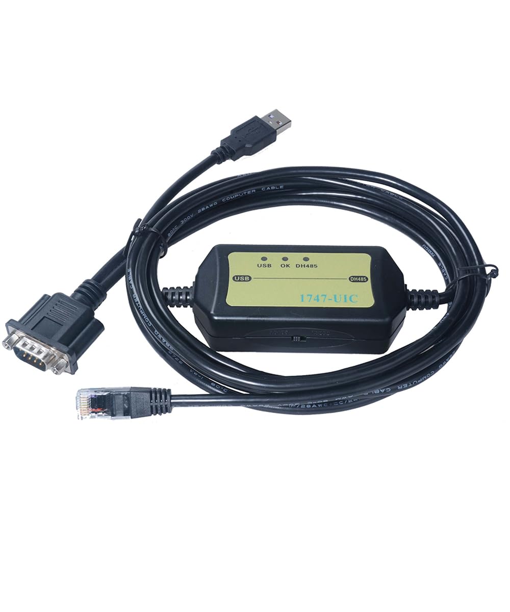 Avanexpress Twinklebay PLC Programming Cable Compatible with 1747-UIC USB to DH485 RS485 RS232 Interface Converter