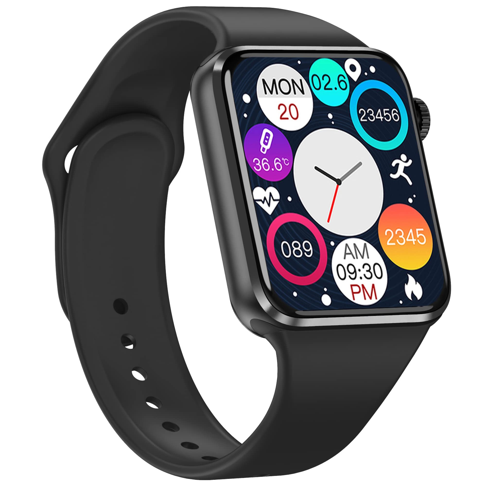 Aeifond Smart Watch for Women Men, Fitness Tracker Watch with Call/SMS/Heart Rate/SpO2/Pedometer/Runing Sports Boys Smartwatch with Bluetooth Call Compatible Android/iOS Phones iPhone (Black)