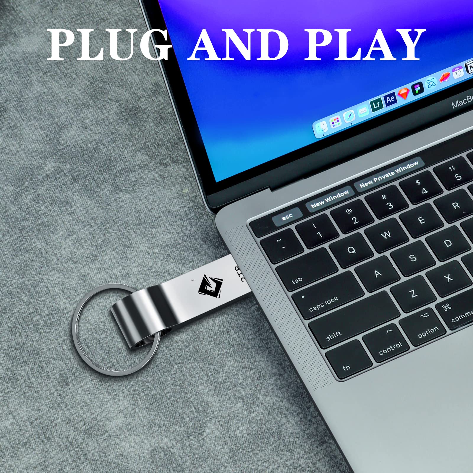 2TB USB Flash Drive, Thumb Drive: Nigorsd High Speed USB Drive, Portable 2000GB Large Capacity USB Memory Stick, Waterproof Durable Jump Drive Storage Drive with Keychain