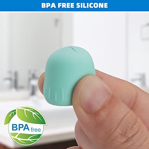 6-Pack Toothpaste Cap, Gelibo Self Closing Toothpaste Squeezer Dispenser for Kids and Adults, Easy to Use, Food Grade Silicone and BPA-Free Toppers, Hygiene No Waste No Mess