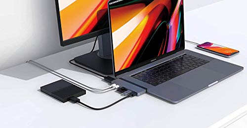 Hyper - New HyperDrive Duo 7-in-2 Hub - USB-C for MacBook Pro/Air - HDMI 4K60Hz HDR, USB-C 40Gbps 100W PD, USB-C 5Gbps 60W PD, MicroSD/SD 3.0 UHS-I 104MB/s, 2 x USB-A 5Gbps - Space Gray