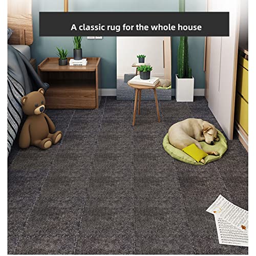 16 Pcs Soft Plush Interlocking Foam Play Mat,Colorful Puzzle Play Mat,Squares Foam Floor Mats,EVA Foam Interlocking Tiles for Gym,Playroom(Color:Brown+Grey)