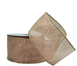 2.5" Metallic Sheer Wired Ribbon by Celebrate It Christmas