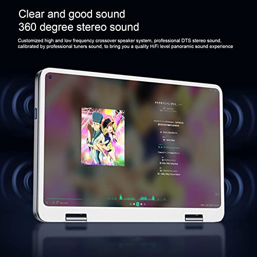 2 in 1 Laptop, 100-240V FHD 10.8 Inch Laptop Screen 360 Rotating Resolution 2560x1600 Efficient Touch Screen for Home (8+1TB US Plug)