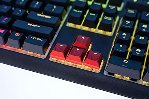 Mechanical Keyboard keycaps WASD keycaps Direction Keys Non-Slip Texture Design keycaps Professional Gaming keycaps (Red)
