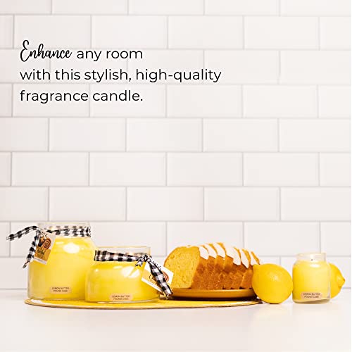 A Cheerful Giver β Lemon Butter Pound Cake - 22oz Mama Scented Candle Jar with Lid - Keepers of the Light - 125 Hours of Burn Time, Gift for Women, Yellow