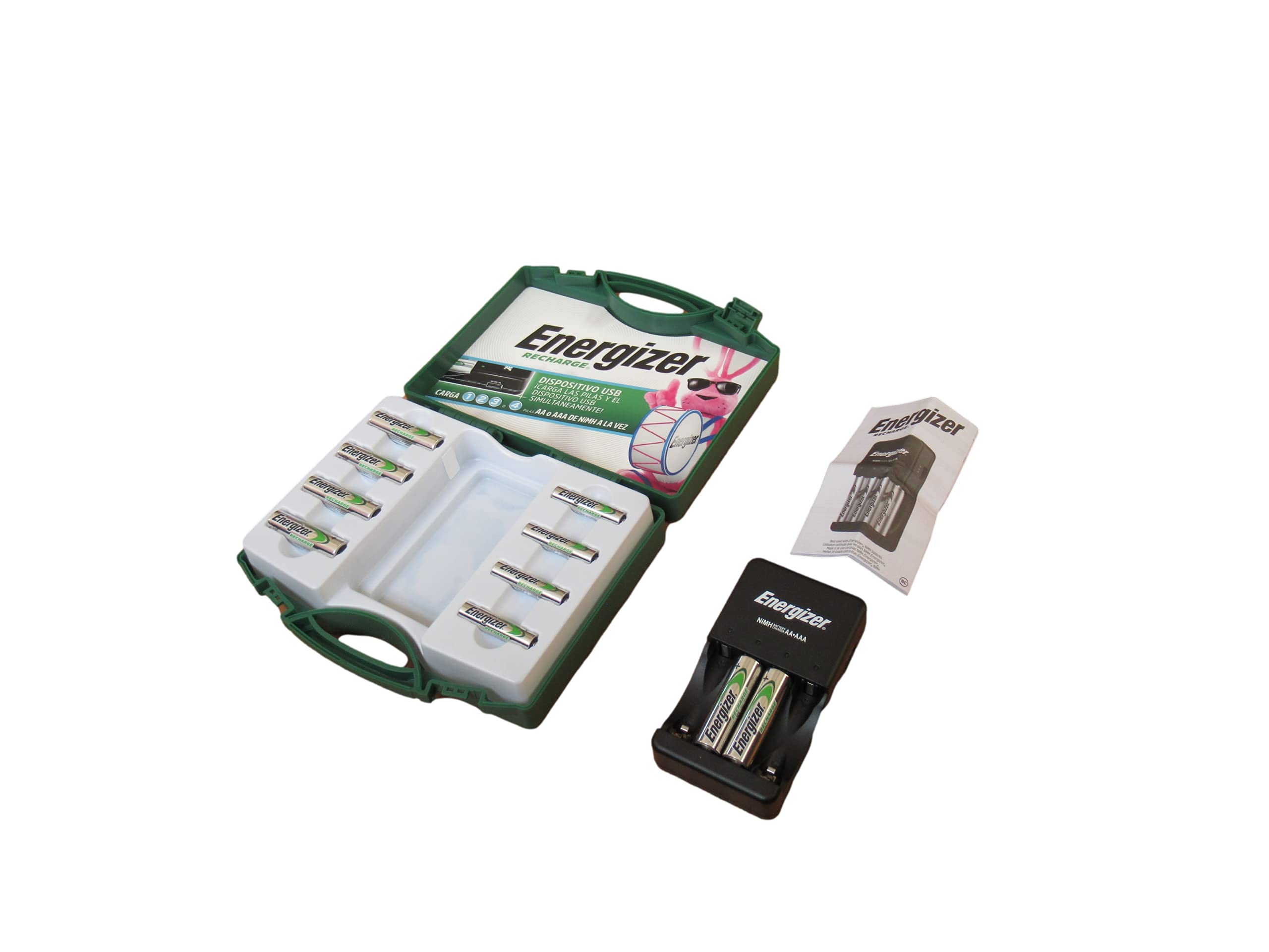 Energizer Recharge, 6 AA and 4 AA Rechargeable Batteries with 1 Charger