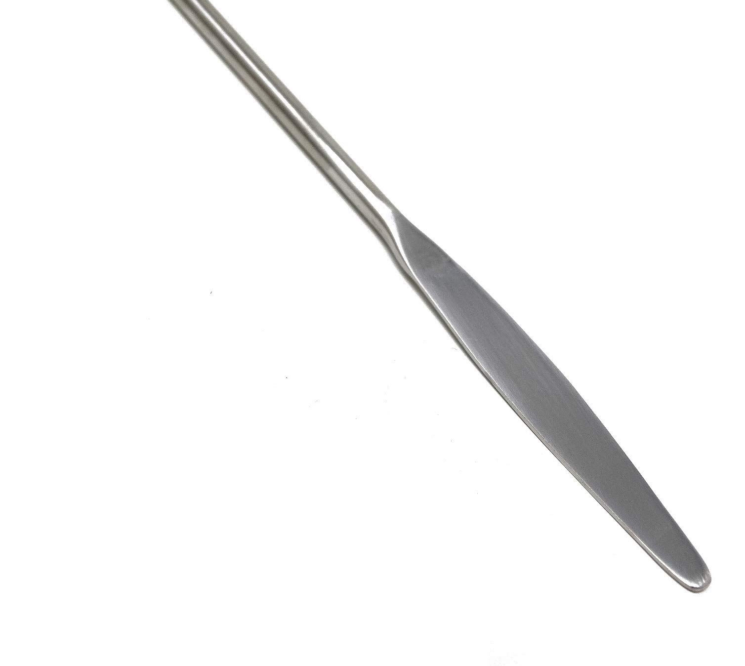 A2Z-DE008 Stainless Steel Double Ended Micro Lab Spatula Sampler, Semi Circle Scoop Spoon & Tapered Arrow End, 7" Length