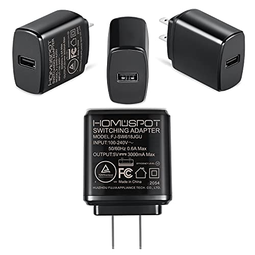 5V3A Power Supply by MakerSpot with Switch 2.5A 2A 1.5A 1A Fast Rapid Charge AC Adapter w/ 1.5m Extra Long On Off Power Switch Micro USB Cable for Raspberry Pi 3 Model B/B+ Plus (2 Pack)