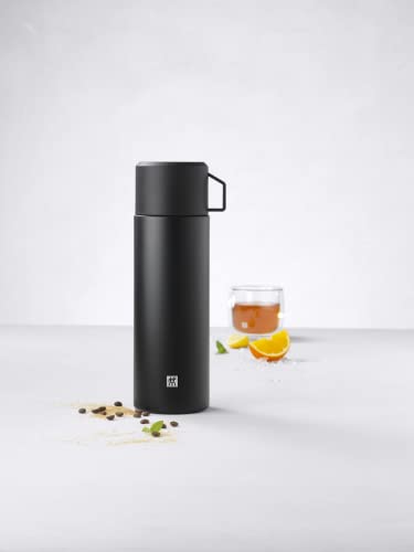Zwilling 1007756 Vacuum Flask 1 Litre Black, 18/8 stainless steel