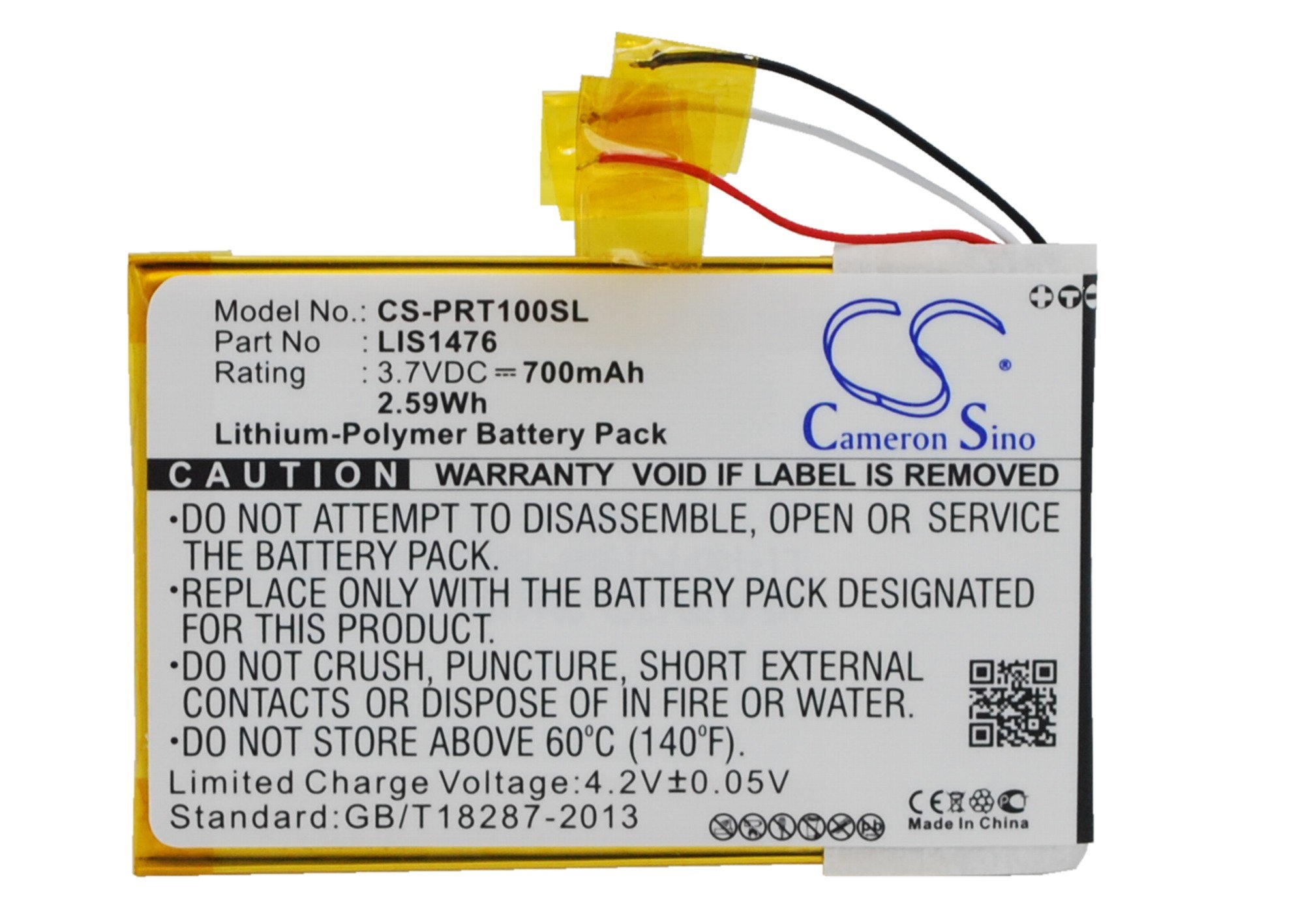 Cameron-Sino Replacement Battery for Sony Ebook, eReader PRS-T1, PRS-T2, PRS-T3, PRS-T3E, PRS-T3S