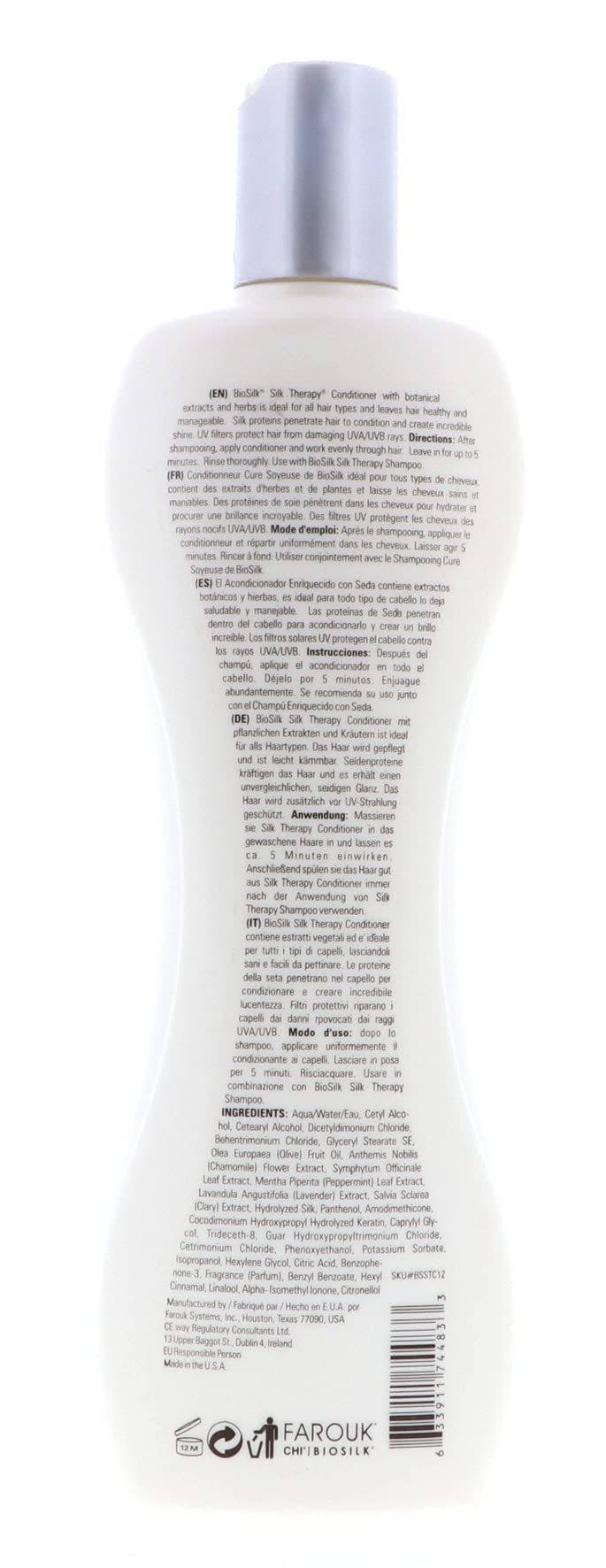 Biosilk Silk Therapy Conditioner 12 oz (Pack of 2)