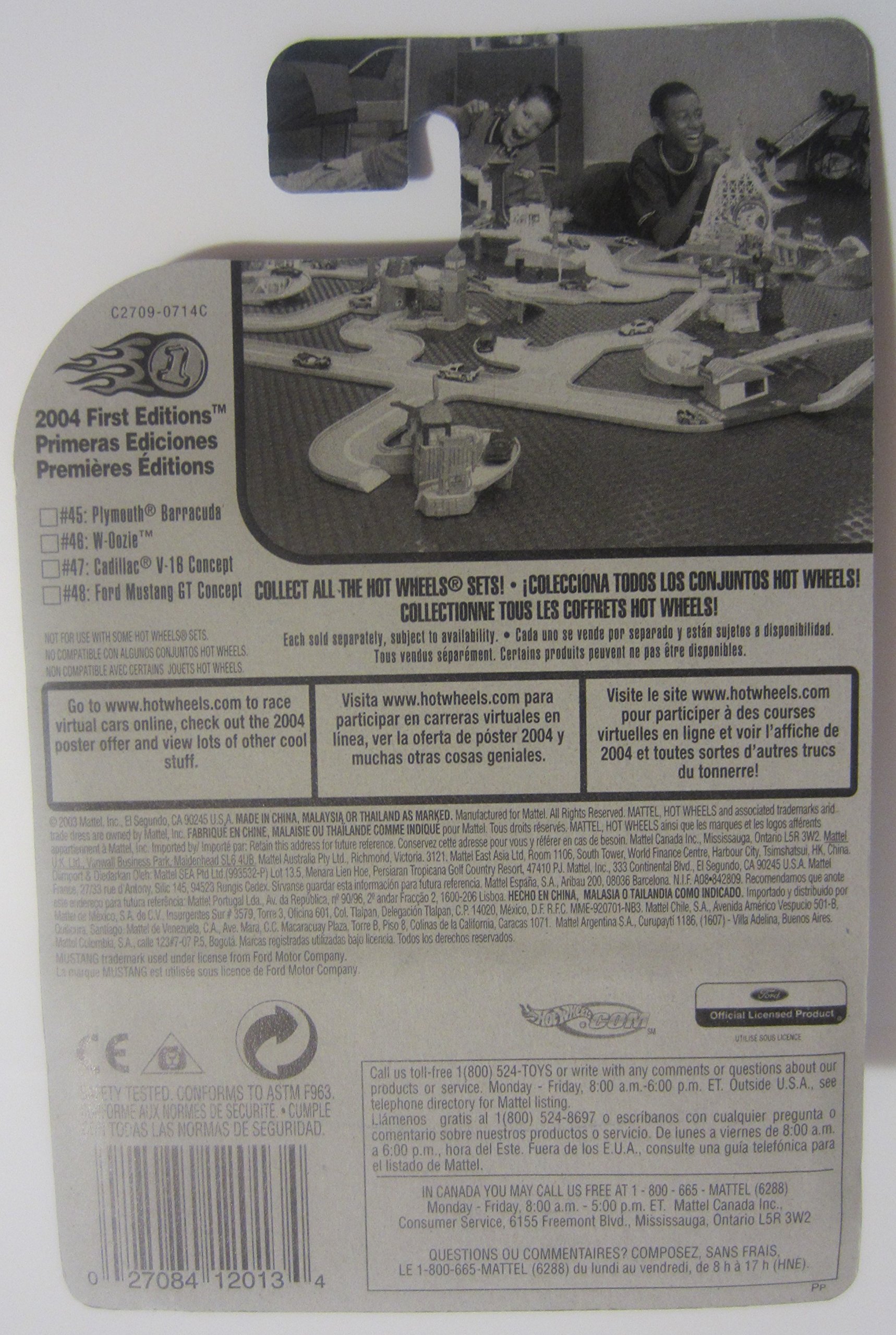2004 Hot Wheels Toys R Us Exclusive Zamac First Editions Ford Mustang GT Concept Unpainted #2004-048 by Hot Wheels