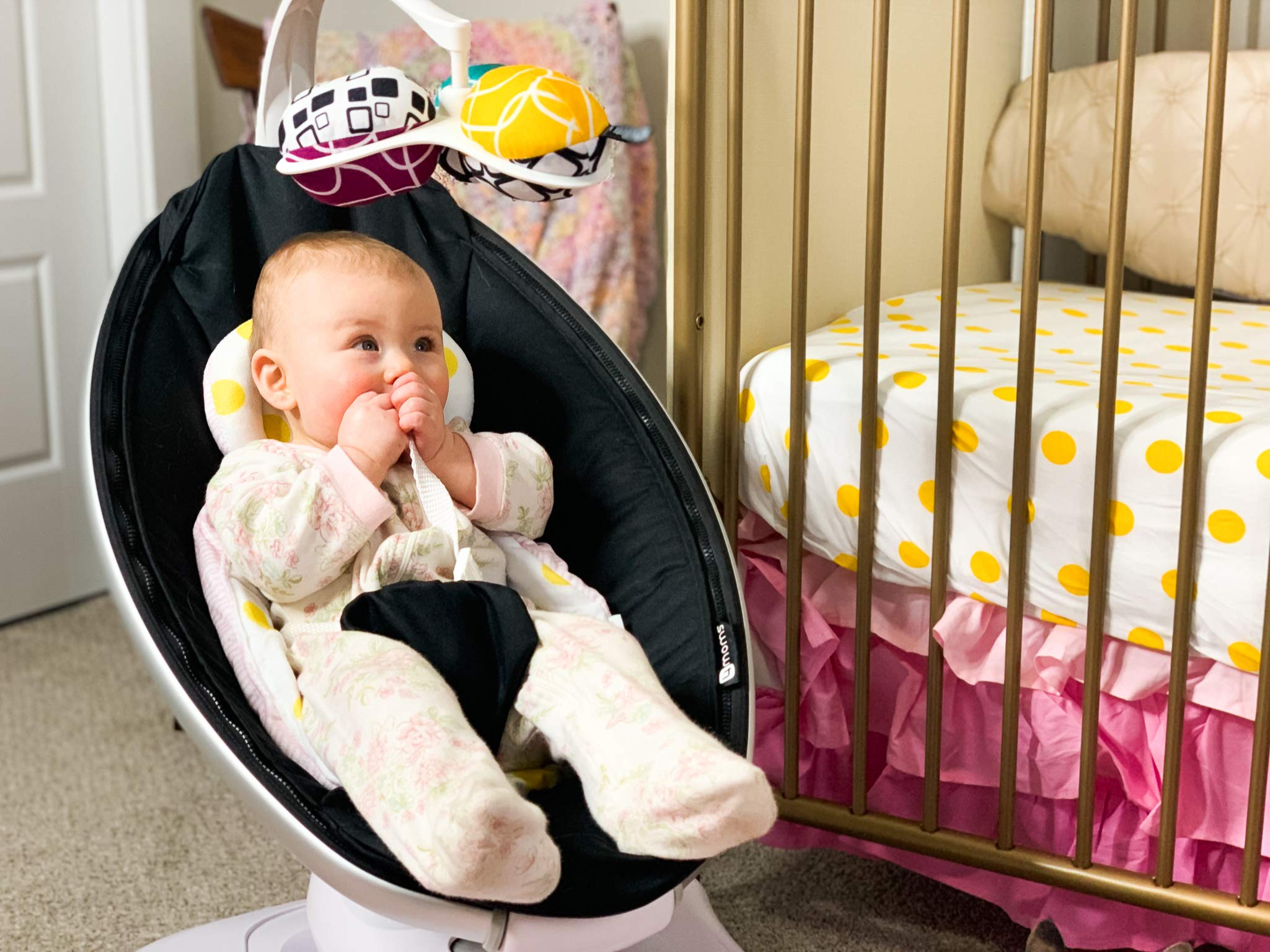 Infant Insert Compatible with 4Moms Mamaroo & Rockaroo – Car Seat Insert 2 Pack – Reversible Infant Car Seat Insert – Soft Plush Minky Car Seat Head Support Insert
