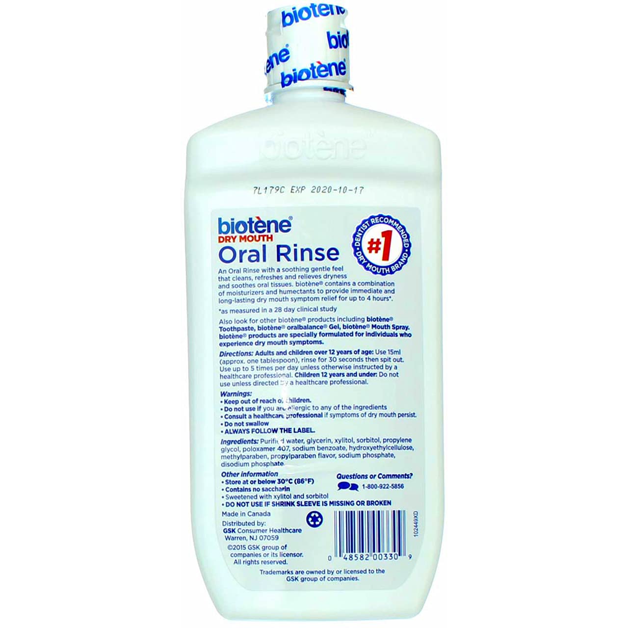Biotene Dry Mouth Oral Rinse, Fresh Mint 16 oz ( Pack of 8)