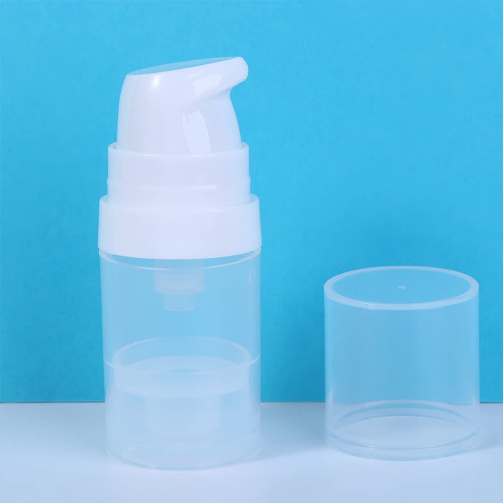 1pcs Mini Airless Refillable Lotion Bottles,Portable Travel Vacuum Pump Bottles Transparent Airless Pump Vacuum Toiletries Container(5ml)