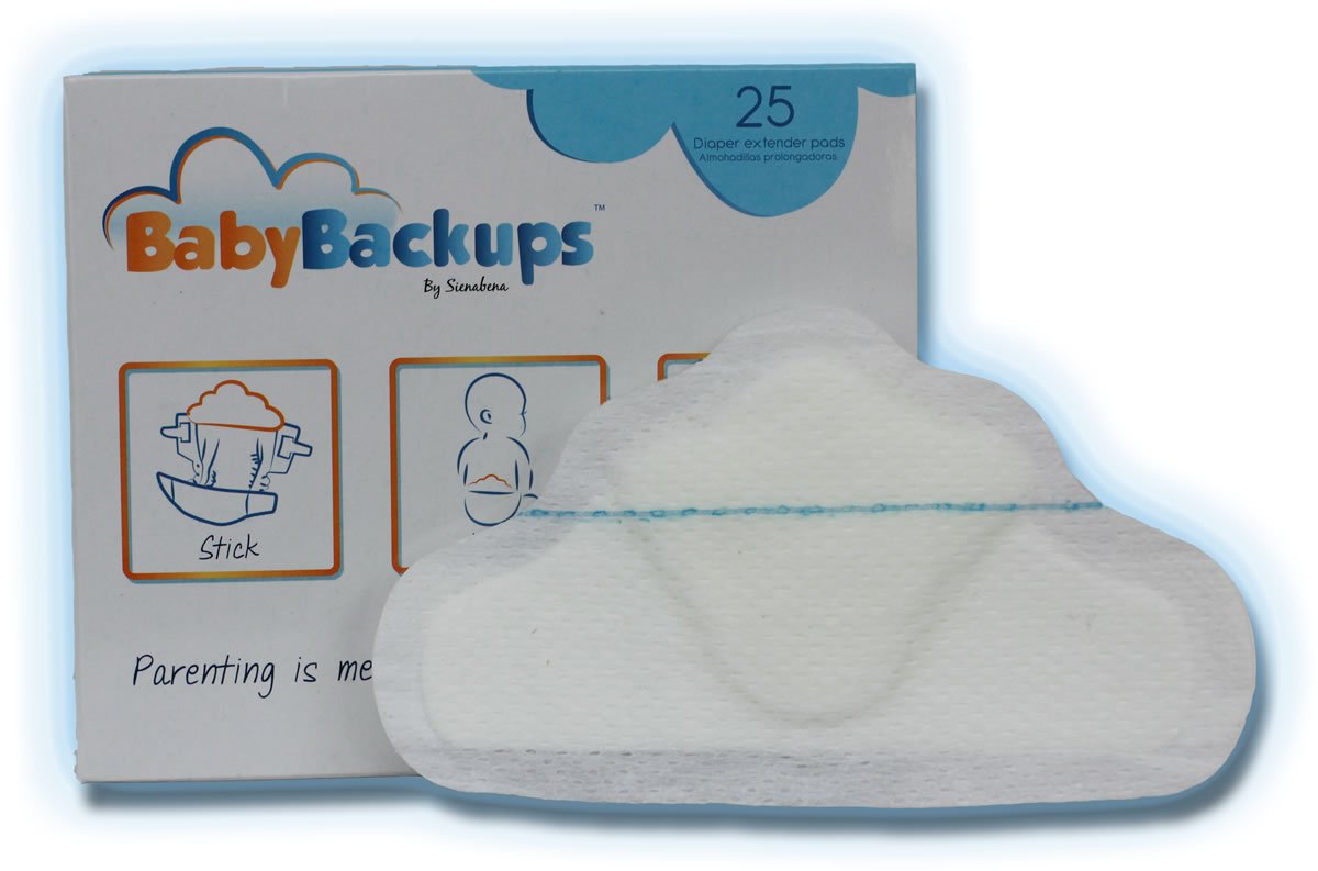 BabyBackups Diaper Extender Pads, Prevent Diaper Blowouts, 25 Pack