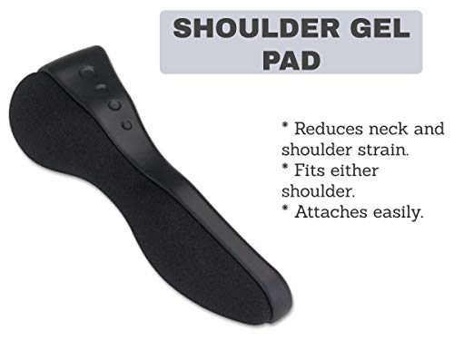 1InTheOffice Telephone Handset Shoulder Rest, Phone Cushion Gel Padded Black, 1 Pack