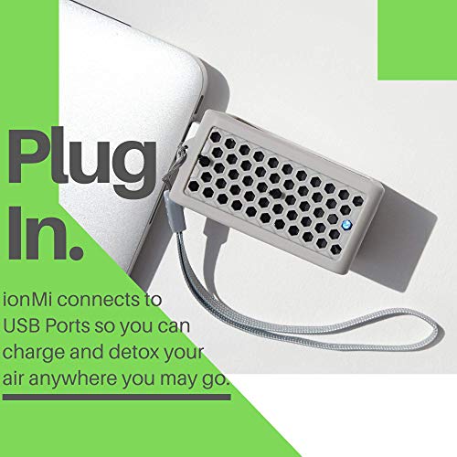 IonPacific ionMi, Wearable Negative Ionizer with Highest Output - Up to 20 Million Negative Ions/Sec, USB Rechargeable, Eliminates: Pollutants, Allergens, Mold, Germs (2-Pack)