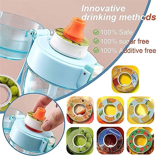 Air Water Bottle BPA Free Starter up Set Drinking Bottles,650 ml Drinking Bottle with Flavour, with 7 Flavour pods%0 Sugar Water Cup ,for Gym, Running, Outdoor (Pink)