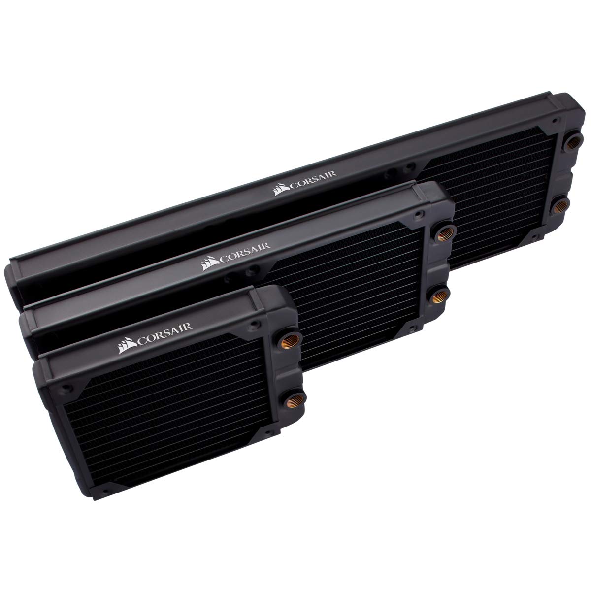 Corsair Hydro X Series, XR5 420mm Water Cooling Radiator (Triple 140mm Fan Mounts, Easy Installation, Premium Copper Construction,Polyurethane Coating, Integrated Fan Screw Guides) Black