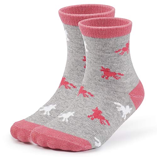 Evercute Toddler Girls Grip Socks 12 Pack Boys Non Slip Socks for Kids Anti Skid