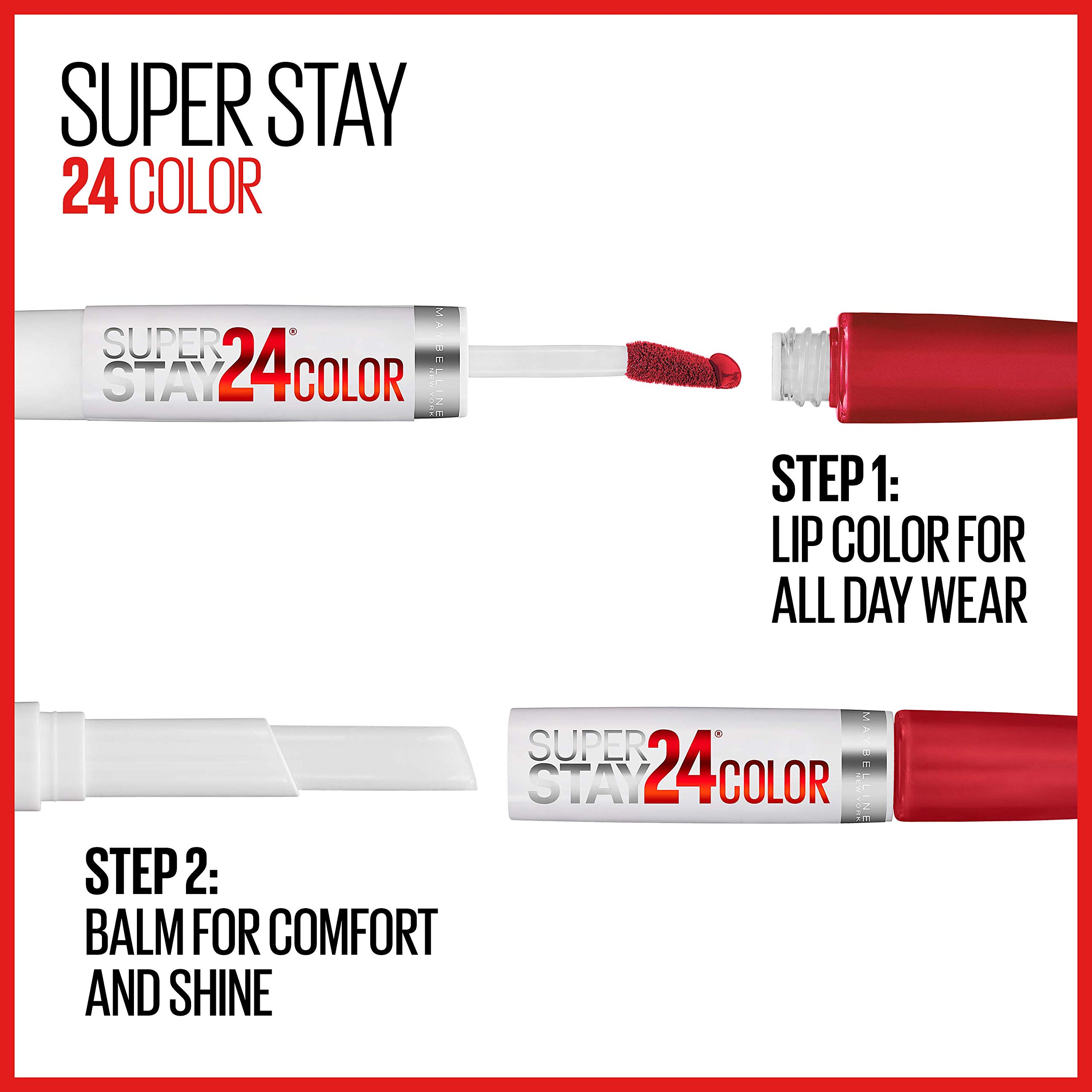 MAYBELLINE Super Stay 24 2-step Long Lasting Liquid Lipstick and Lip Balm, 920 Bronzed Dream, 1 count