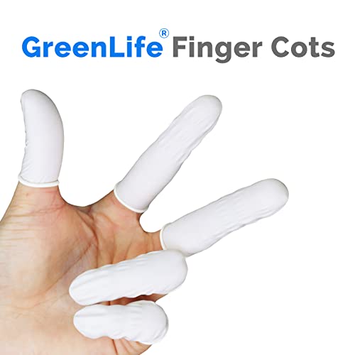 GreenLifeĀ® 100/300/500pcs General Finger Cots Finger Gloves Finger Protector Finger Support Disposable Latex Nail Cover Durable High Elastic Anti Static Protect Sleeves Tool (300pcs)