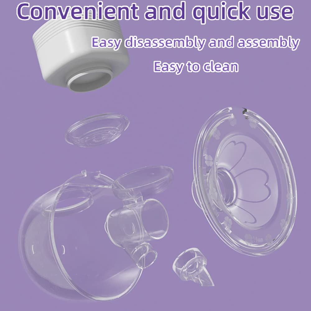 2 Pcs Wearable Breast Pump, 4 Modes & 9 Levels Electric Breast Pump, Portable Hands-Free Fully Automatic Breast Pump, LED Touch Screen Easy to Carry and Clean