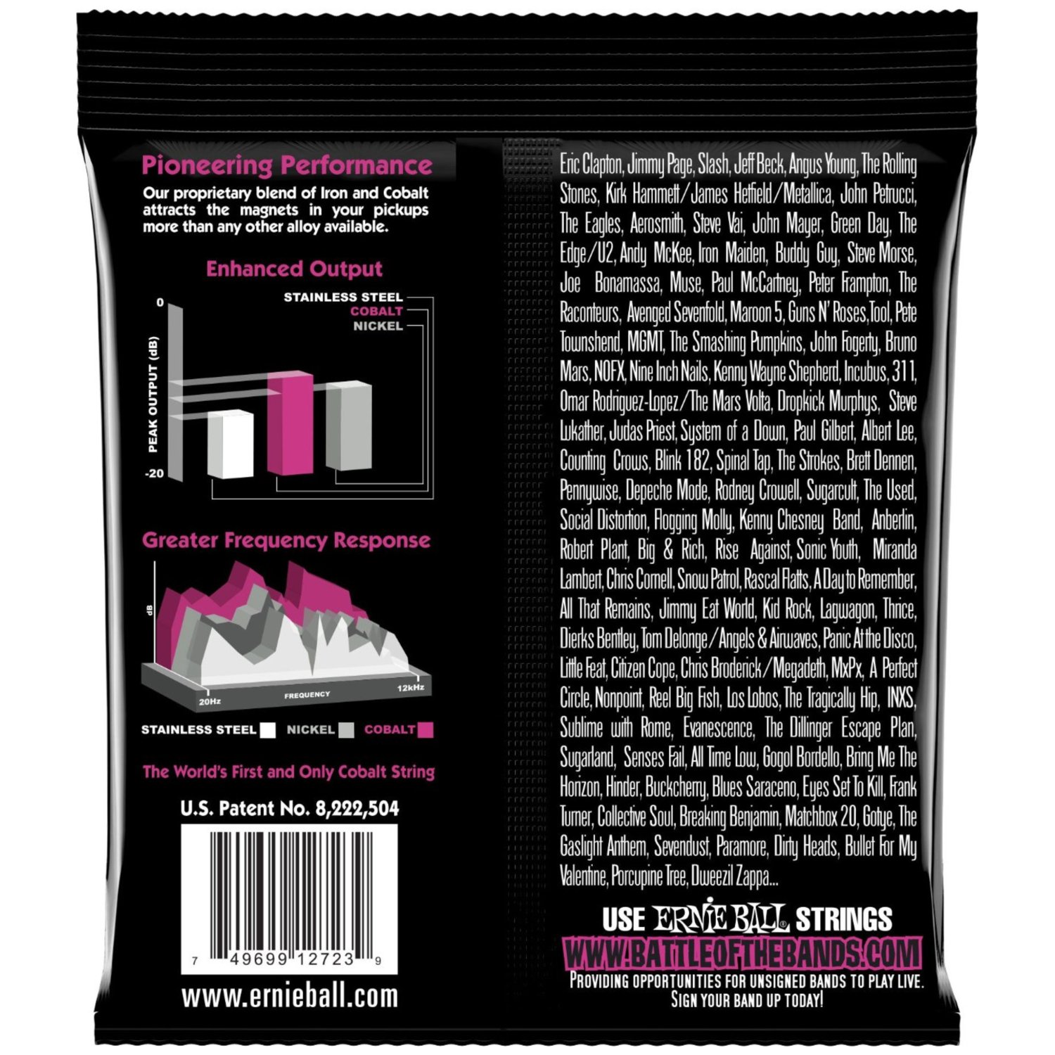 6 Sets of Ernie Ball 2723 Cobalt Super Slinky Elecric Guitar Strings