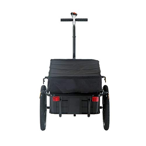 2-in-1 Multi-use Bicycle Cargo Trailer And Pull Cart With Removable Cargo Compartment And Seat Post Mount For Easy Attachment And Removal Ideal For On The Go Use Shopping Trips Or Outings To The Beach