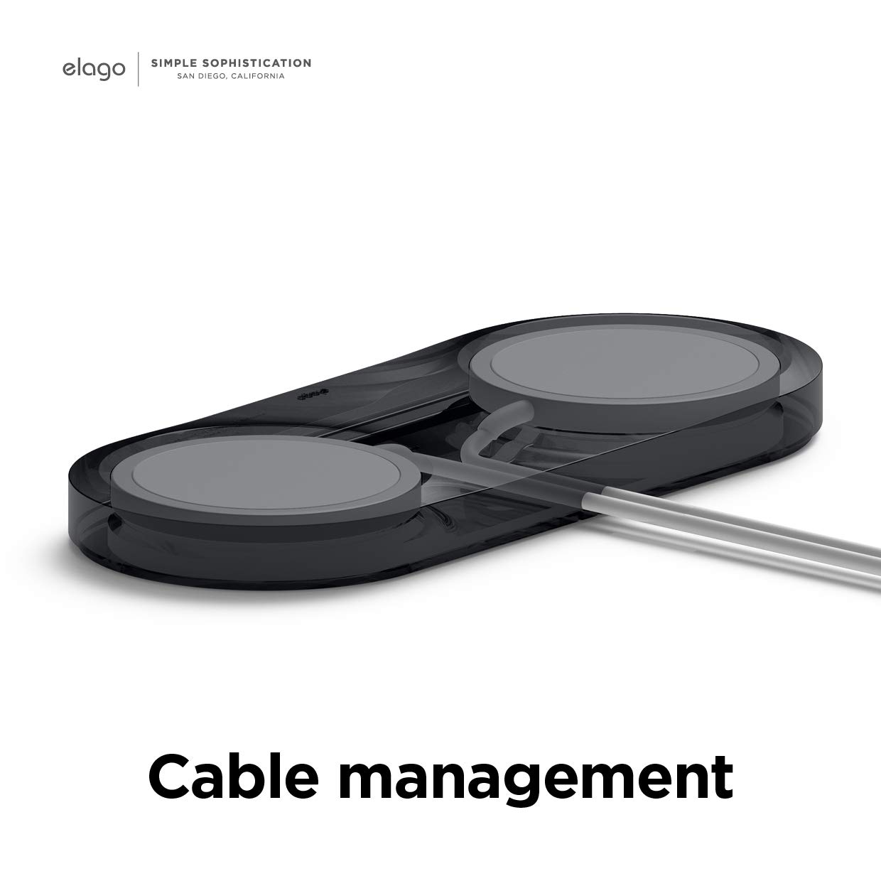 elago 2 in 1 Wireless Charger Stand, Charging Station Designed for MagSafe, Compatible with iPhone 16/15/14/13/12, AirPods Pro/Pro2 & AirPods 3, 4 – [Black] [Charging Cable Not Included]