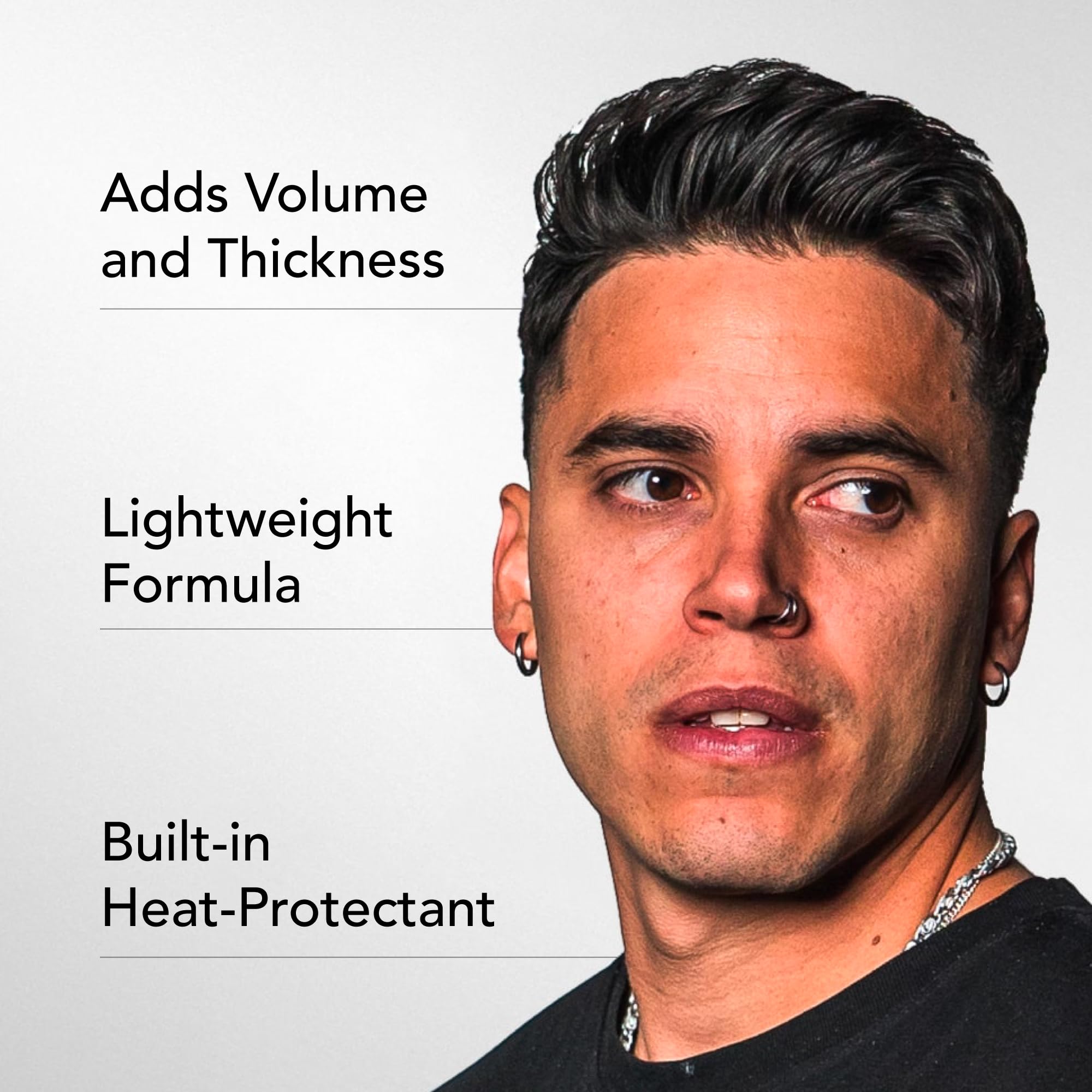 BluMaan Volume Cream - Adds Enhanced Volume for Fine, Flat & Thin Hair - Heat Protecting Formula - Thickening Effect for Thinning Hair - Volumizing Styling Cream for Men & Women - 3.4 oz