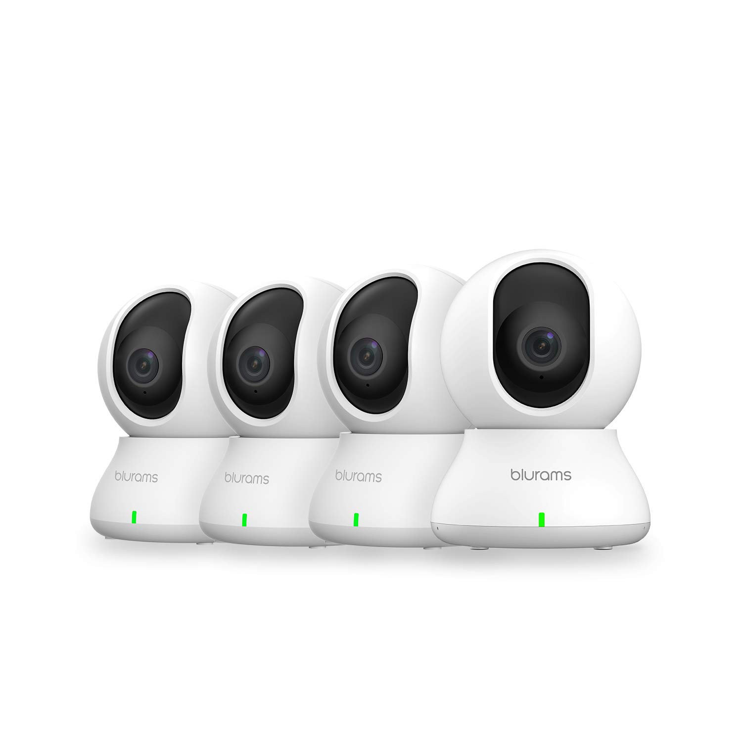 blurams 4pc Indoor Security Camera PTZ 1080p, WiFi Dome Camera Pet/Nanny Camera Baby Monitor w/Two-Way Audio | Sound/Person Detection | IR Night Vision | Cloud&Local Storage | Compatible with Alexa