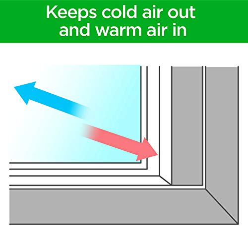 3M Outdoor Window Insulation Kit, Clear Window Film for Heat and Cold, 5.16 ft. x 7 ft., Covers Two 3 ft. x 5 ft. Windows