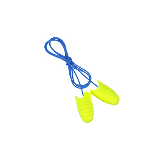 3M Ear Plugs, 200/Box, E-A-Rsoft Grippers 312-6001, Corded, Disposable, Foam, NRR 31, Drilling, Grinding, Machining, Sawing, Sanding, Welding, For Larger Ear Canals, 1/Poly Bag, Blue