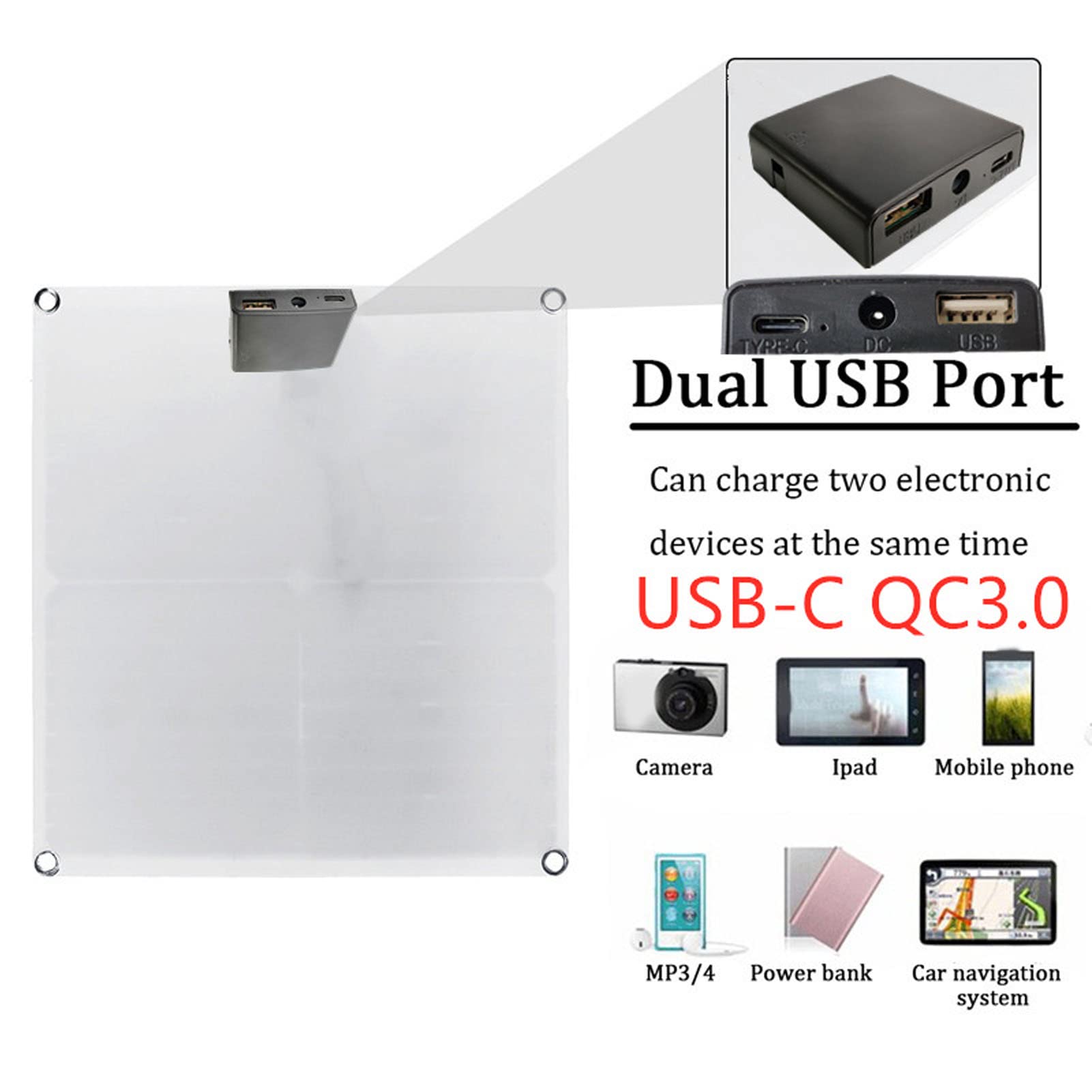 200W 12V Portable Solar Panel, Monocrystalline Silicon 200W Solar Panel Kit for Mountaineering for Camping(#4)