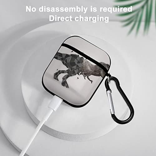 Airpods Case Dinosaur Illustration Airpod Hard Case Cover Headphone Cases for Apple Airpods1 Airpods2