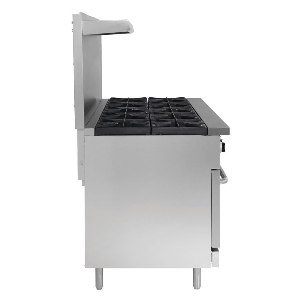 Kratos Commercial Gas Range and Oven - 10 Burners and 2 Full Sized Ovens, Liquid Propane Powered, 360,000 Total BTU Output, 60"W, (29Y-045-LP)