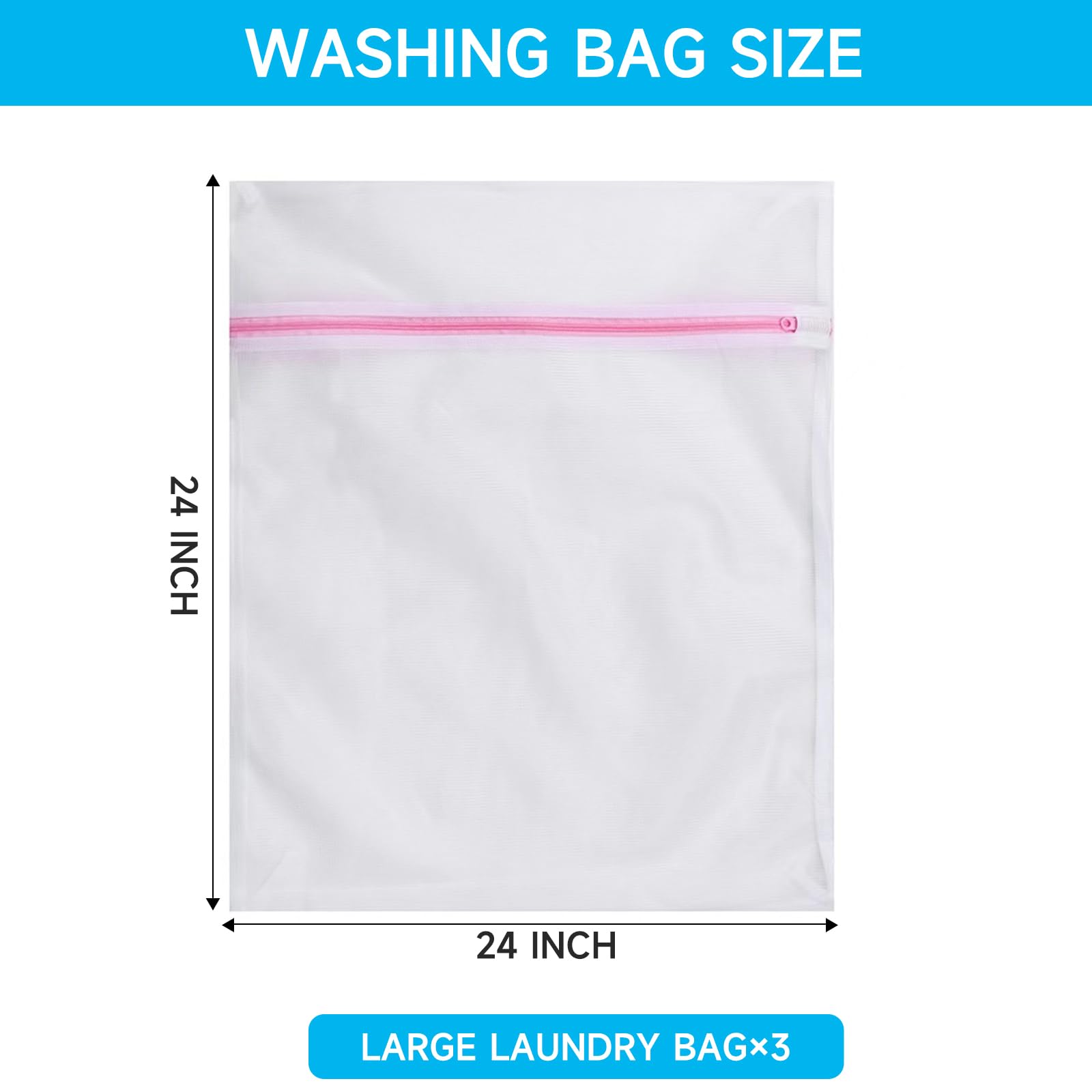 3 Pack Mesh Laundry Bag-3 XXL Oversize Delicates Laundry Bag-Extra Large Durable Laundry Wash Bag with New Honeycomb Mesh-Big Clothes,Household,Bed Sheet,Stuffed Toys, Curtain,Blanket,Bedcover,Sweater